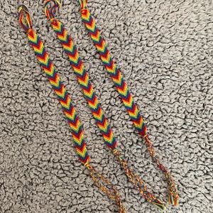 Jewelry | Rainbow Chevron String Vsco Friendship Bracelet | Poshmark